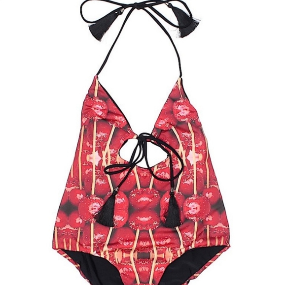 Modcloth | Swim | Modcloth High Dive Candy Apples Swimsuit Sz Xl | Poshmark